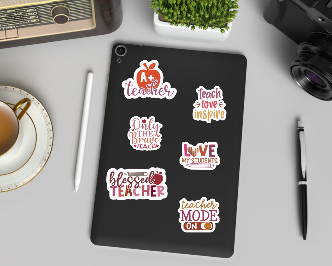 TEACHER STICKER Bundle Png, Teacher Png, Blessed Teacher, Teacher Apple ...
