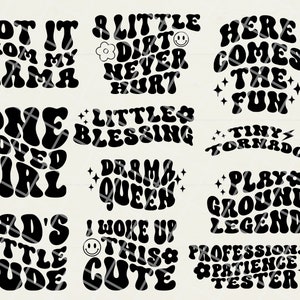 Toddler Svg Bundle, Kids Shirt Svg, Retro Kids Svg, Wavy Svg, Funny ...