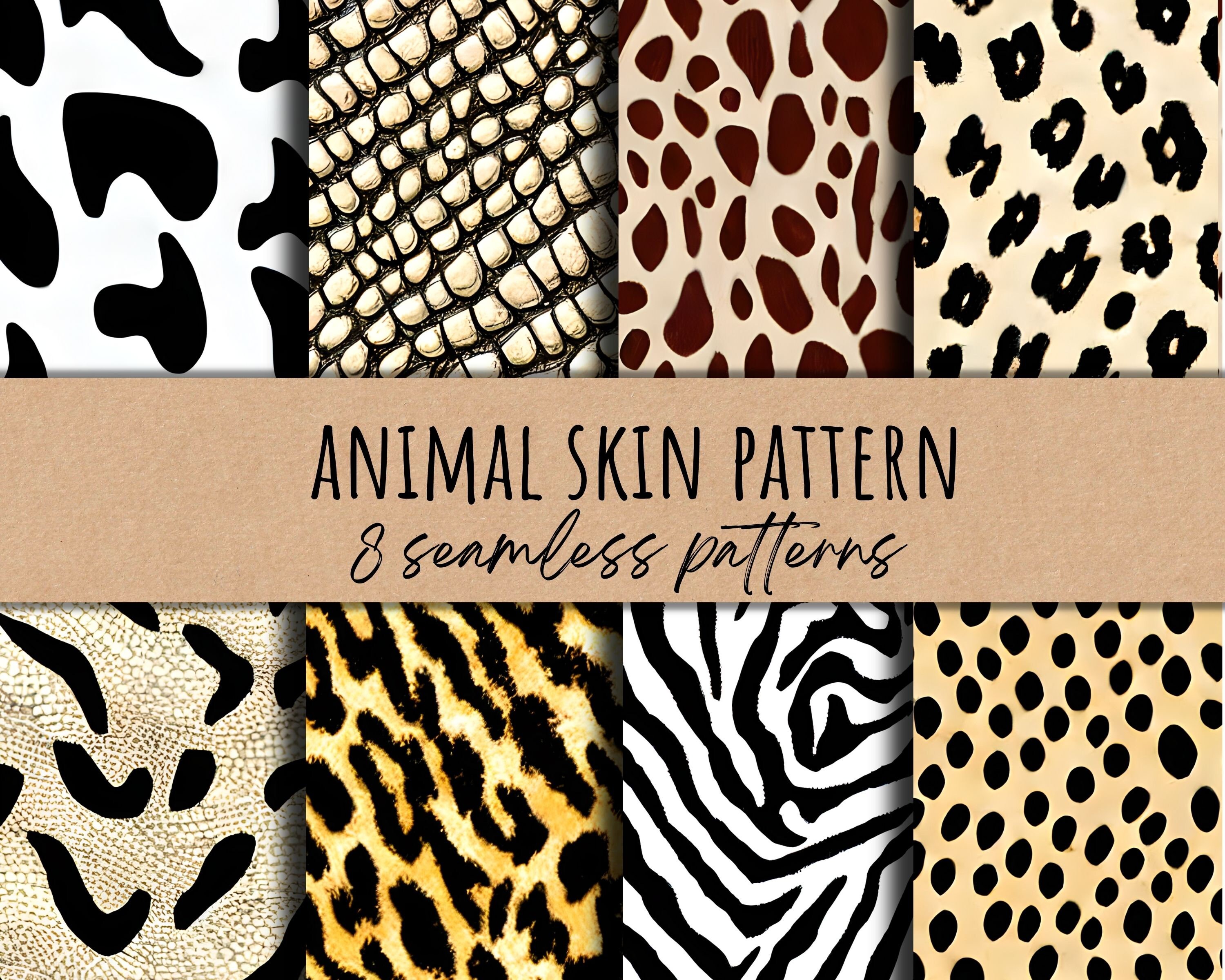 Animal Print Digital Paper, Animal Print Pattern, Seamless Pattern ...