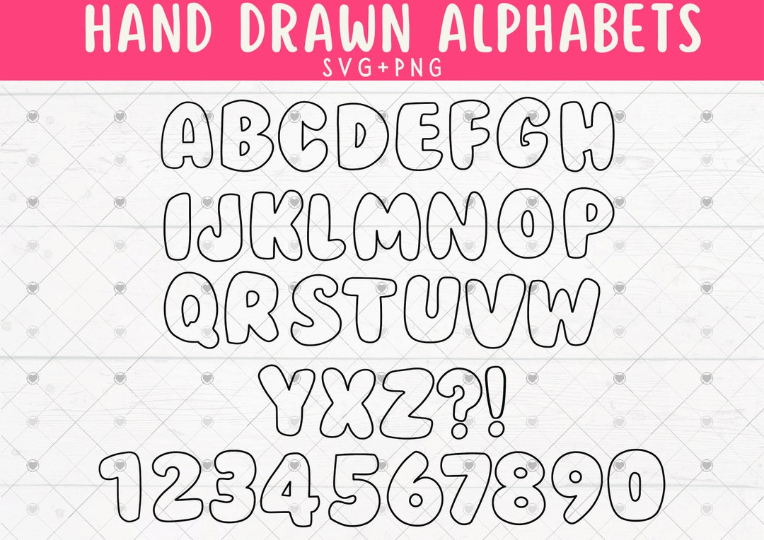 Bubble Letters Svg, Bubble Font Svg,bubble Alphabet Svg, Doodle Letters ...