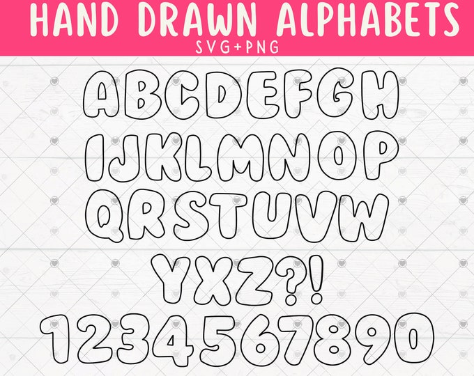 Bubble Letters Svg, Bubble Font Svg,bubble Alphabet Svg, Doodle Letters ...
