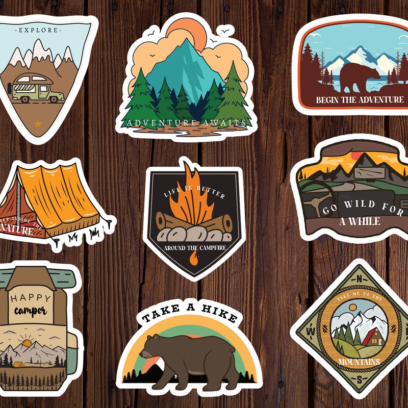 Camping Collage Pack - Etsy