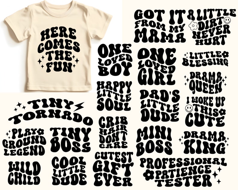 Toddler Svg Bundle, Kids Shirt Svg, Retro Kids Svg, Wavy Svg, Funny ...