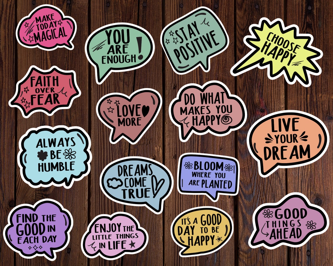 Positive Png Printable Stickers, Inspirational, Svg, Png, Mental Health ...