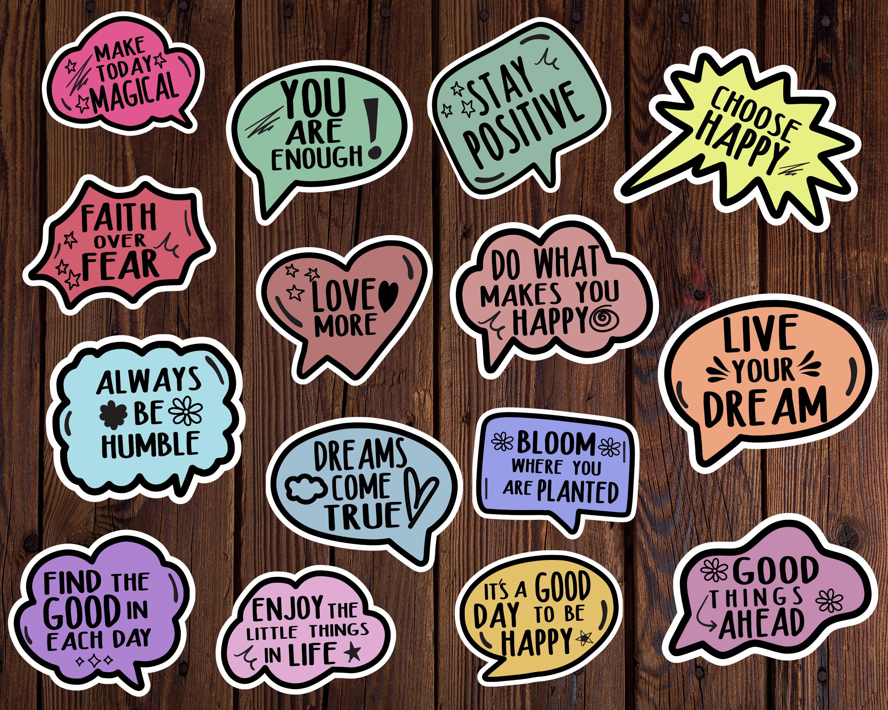 Positive Png Printable Stickers, Inspirational, Svg, Png, Mental Health ...