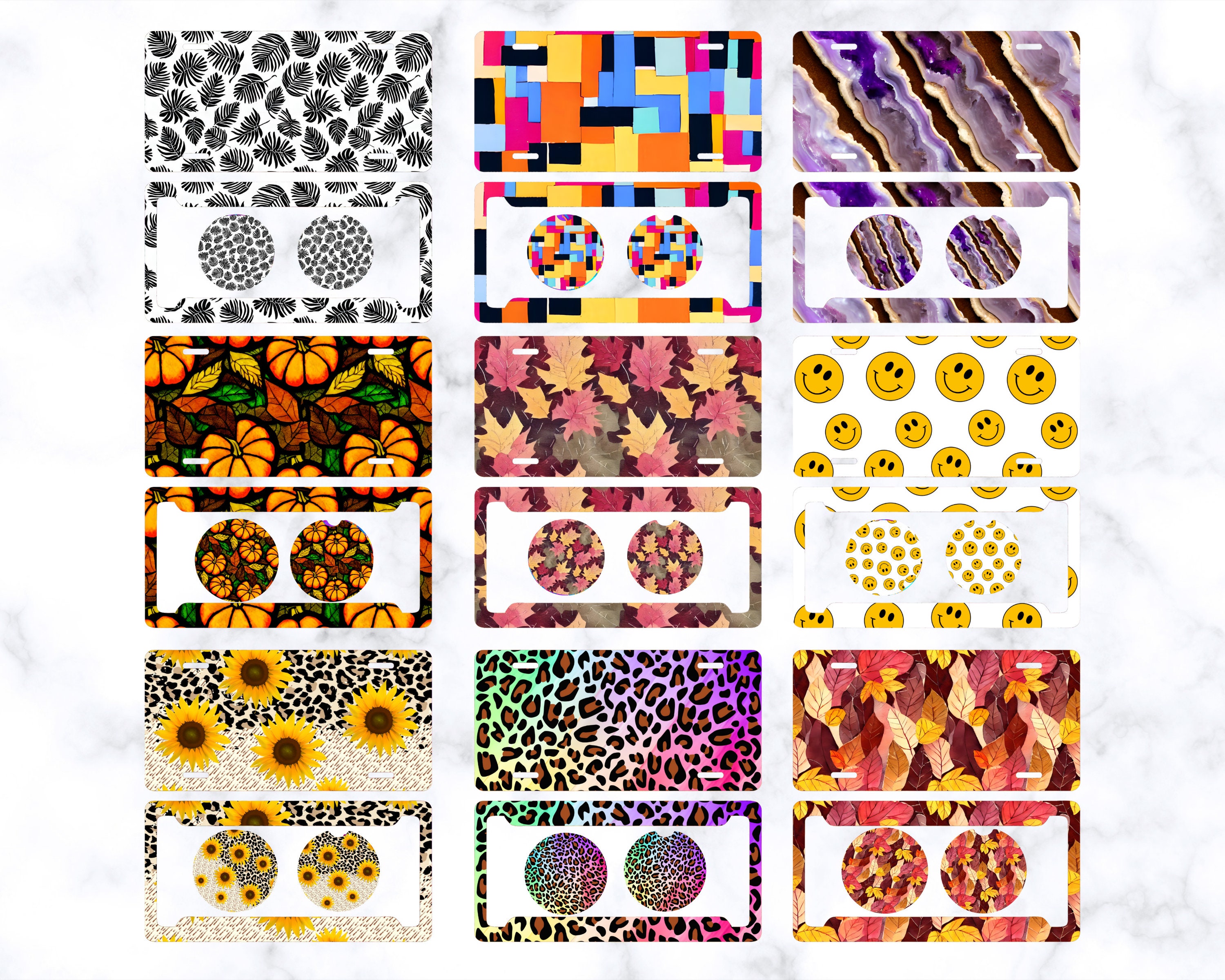 250 Car License Plate Designs, Car Sublimation Designs, Car Coaster ...