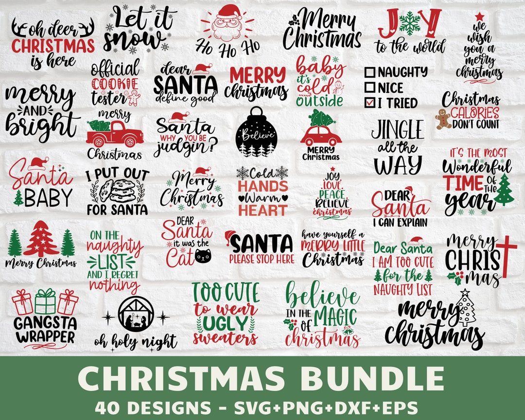 Christmas SVG Bundle, Funny Christmas SVG, Cricut, Christmas Bundle ...
