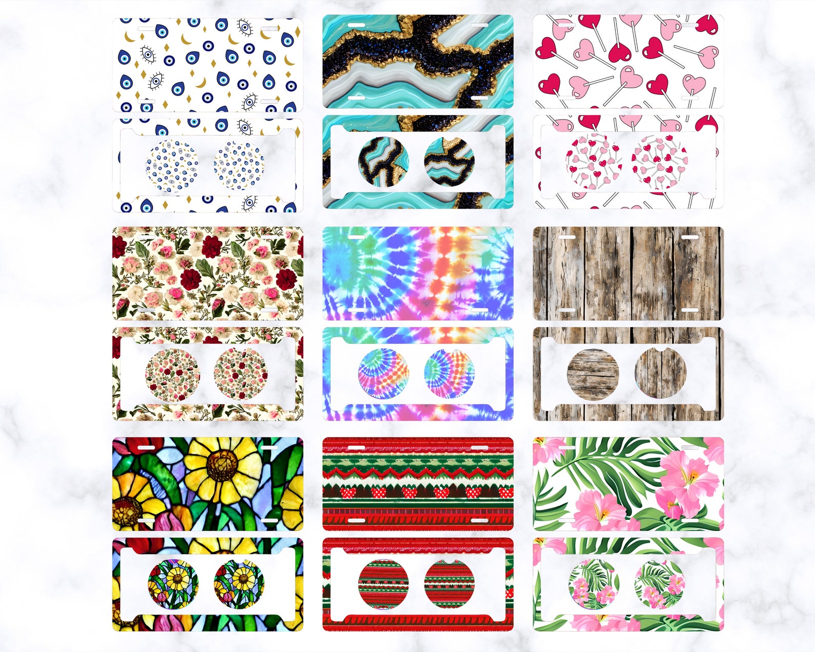 250 Car License Plate Designs, Car Sublimation Designs, Car Coaster ...