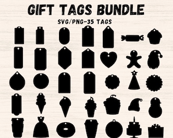 Christmas Gift Tags Svg Blank Template Christmas Tags - Etsy