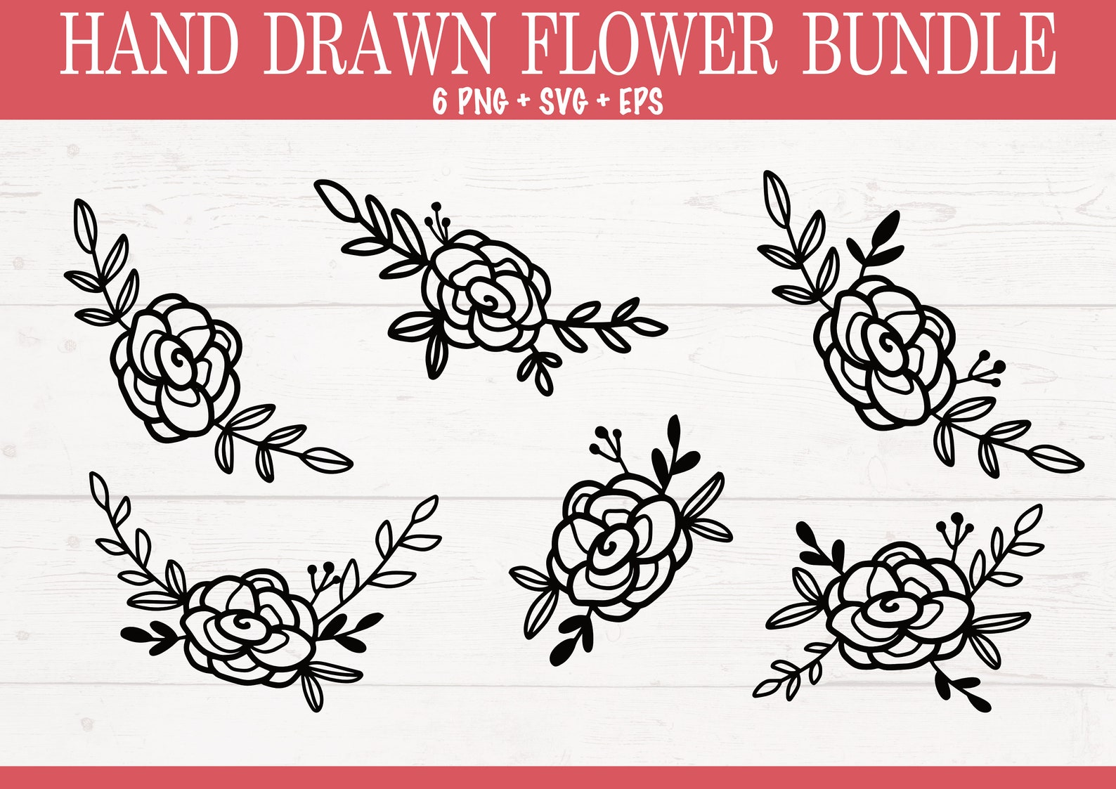 Flower Bundle Svg, Flower Svg, Wildflower Svg, Flowers and Leaves ...