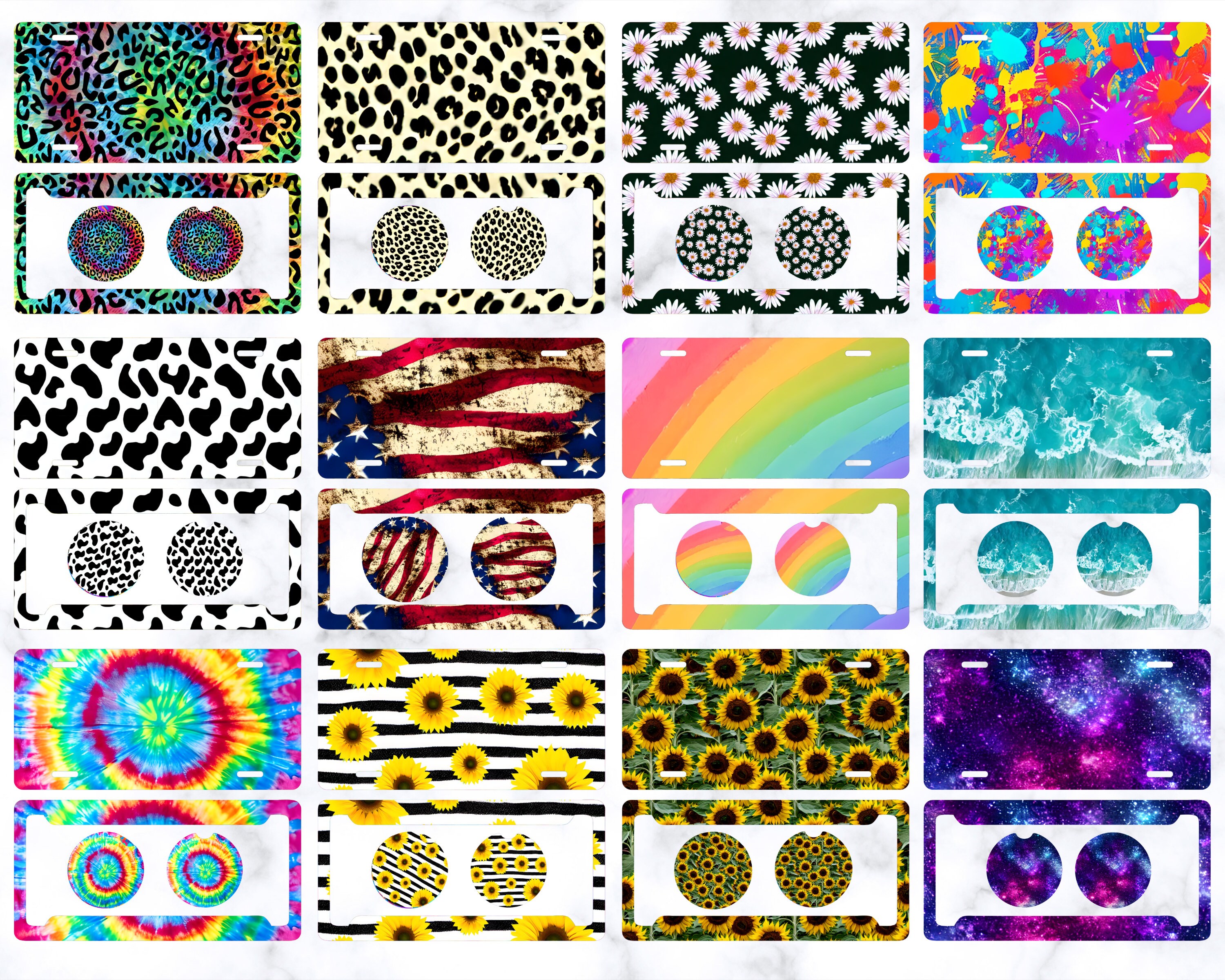 250 Car License Plate Designs, Car Sublimation Designs, Car Coaster ...