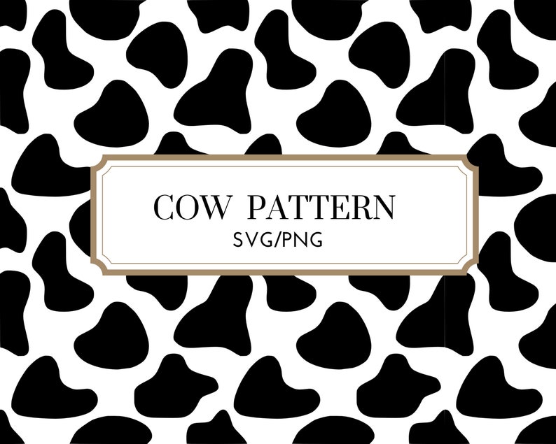 Cow Pattern, Seamless Cow Pattern Svg, Png Transparent Background, Cow ...
