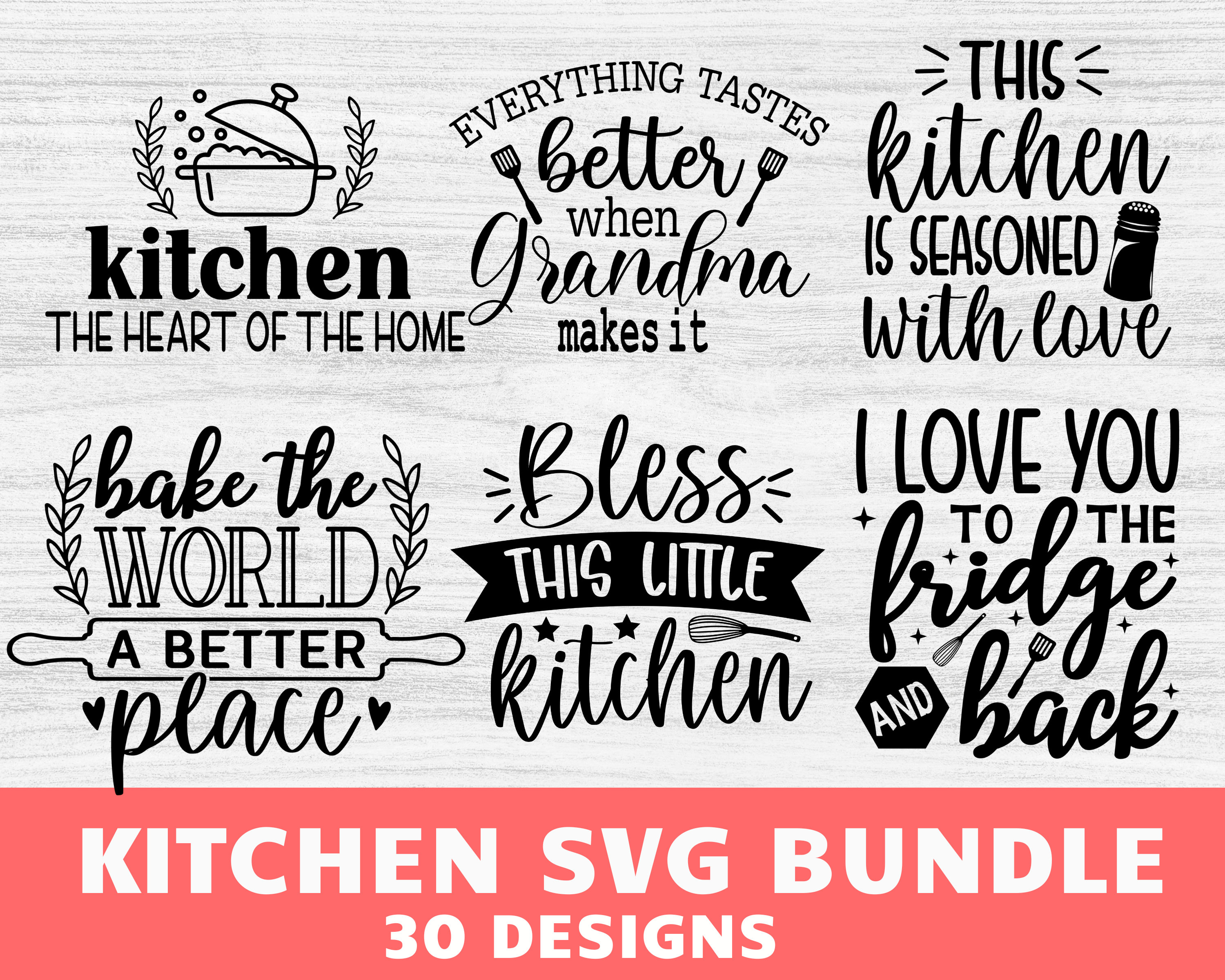 Kitchen SVG Bundle, Kitchen Sayings SVG, Kitchen Quotes, Kitchen Towel ...