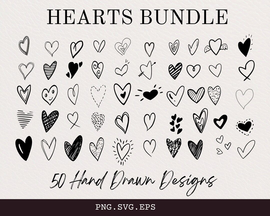 Heart Clipart, Hearts Svg, Love Svg, Heart Svg Bundle, Valentine Days ...