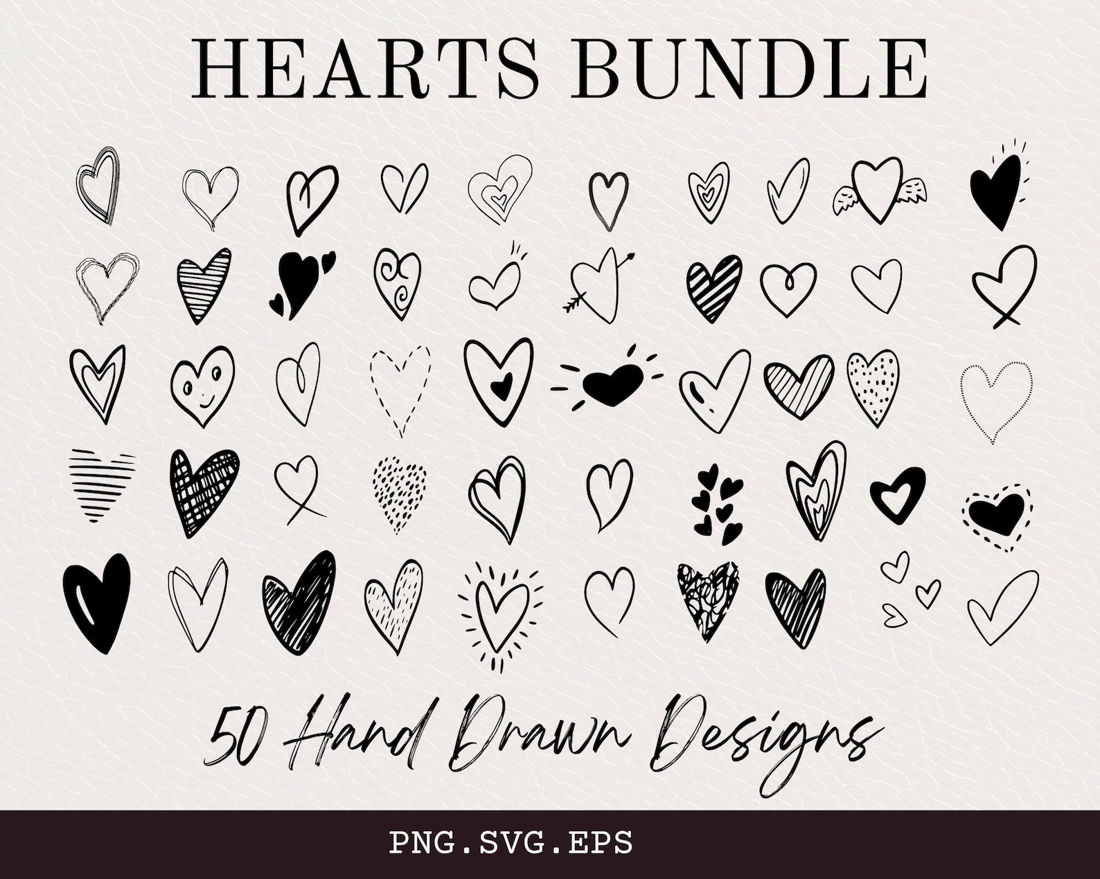 Heart Clipart, Hearts Svg, Love Svg, Heart Svg Bundle, Valentine Days ...