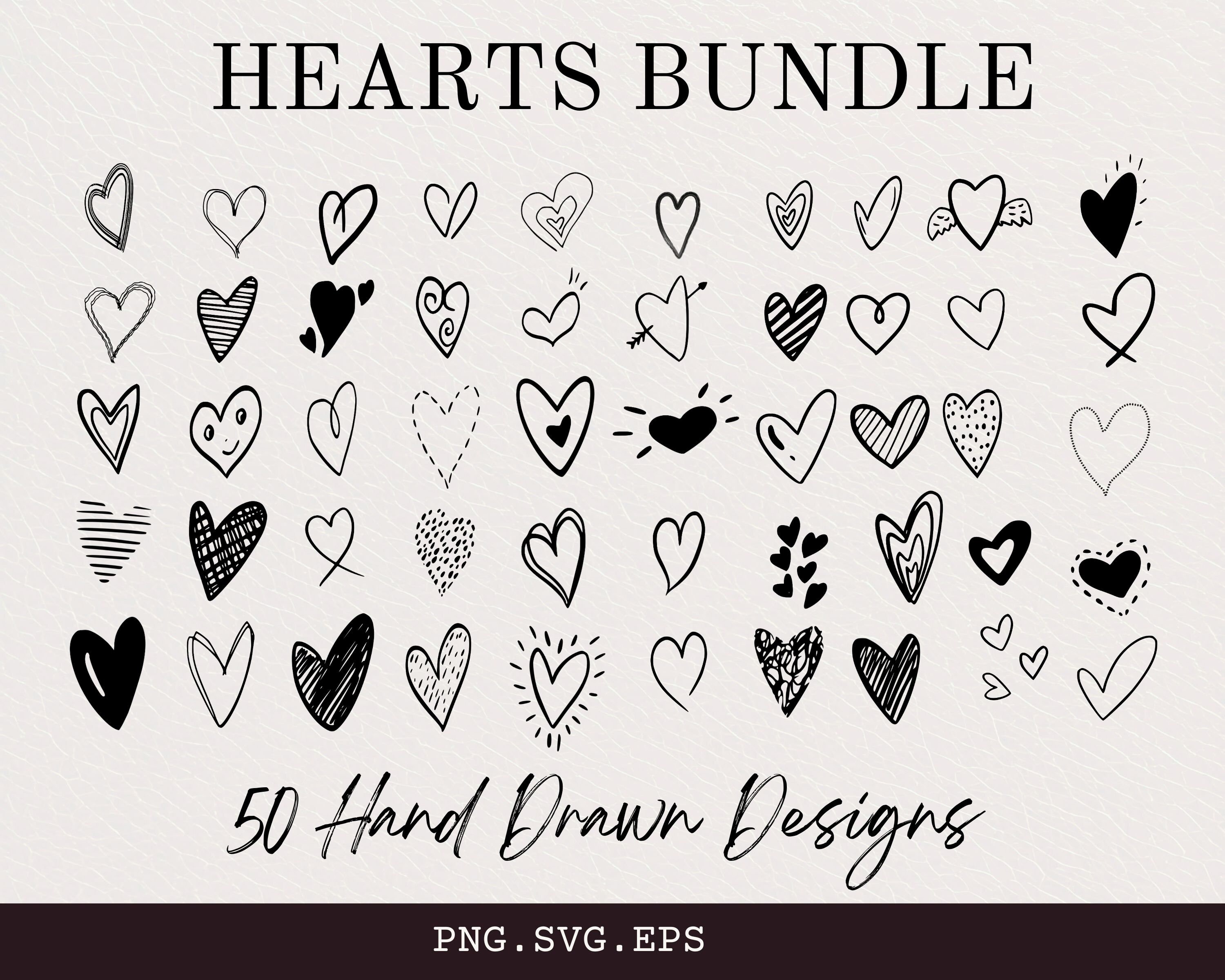Heart Clipart, Hearts Svg, Love Svg, Heart Svg Bundle, Valentine Days ...