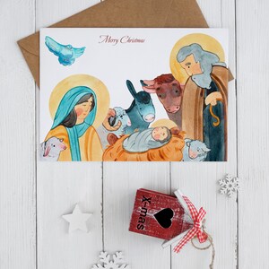 A Set of Christmas Nativity Cards Digital Download, Hand-drawn ...