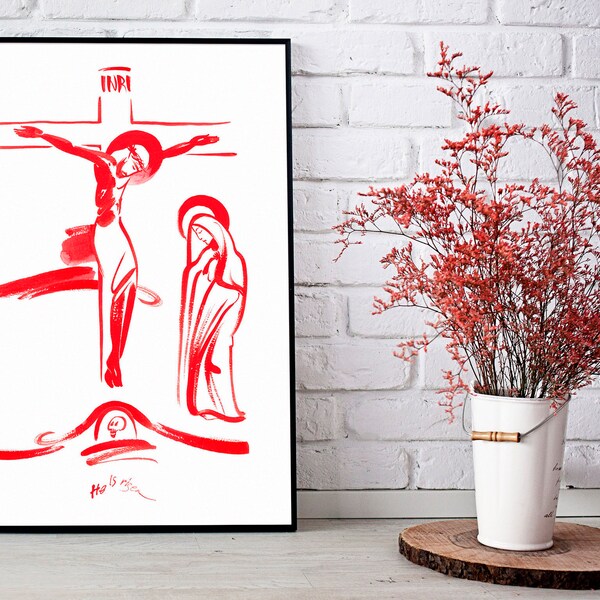 Crucifixion of Jesus Poster - Etsy