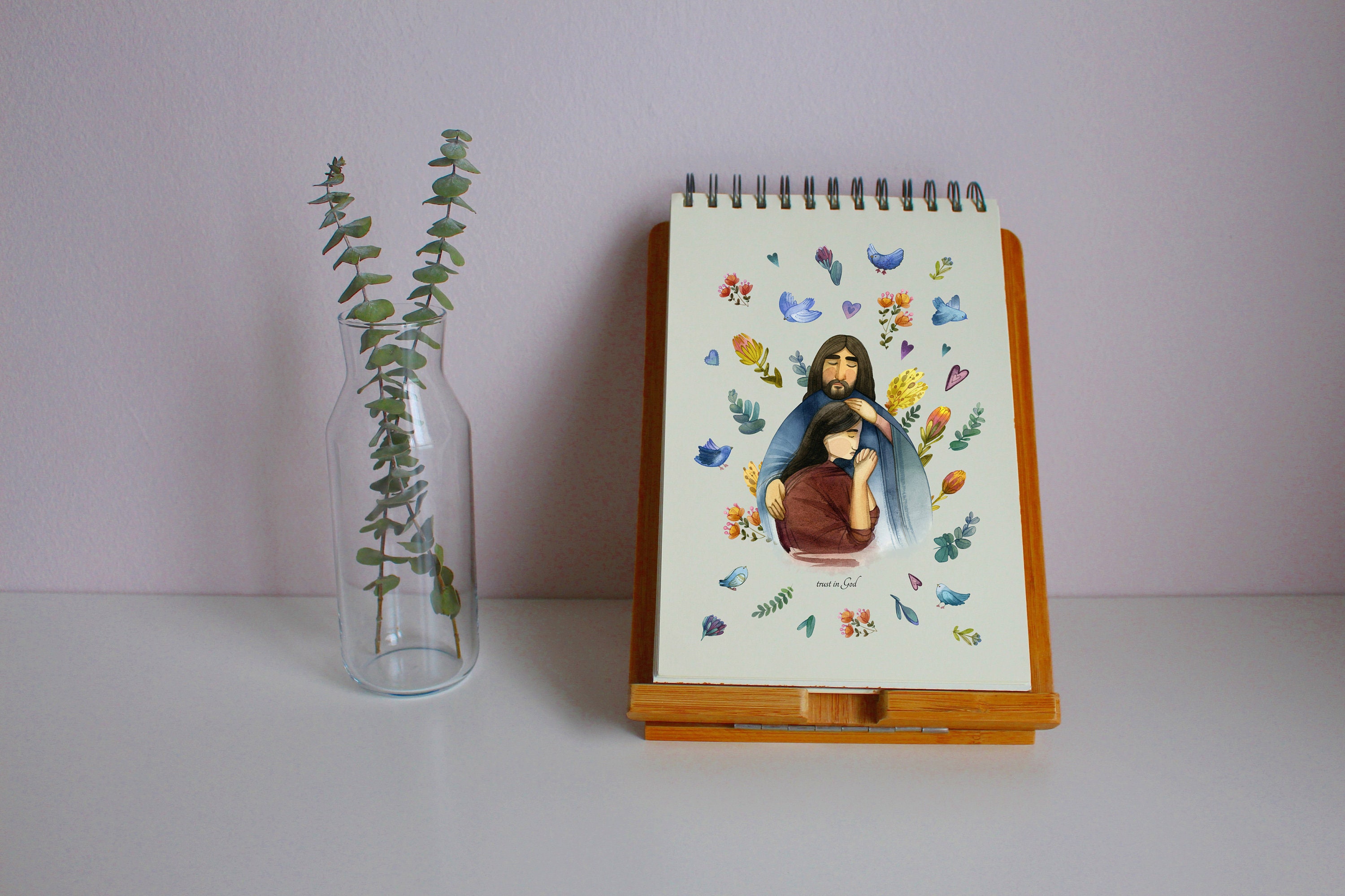 Christian Hand-drawn Watercolor Poster Postcard Clipart - Etsy