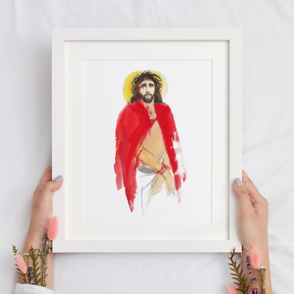 Jesus Wearing Robe - Etsy