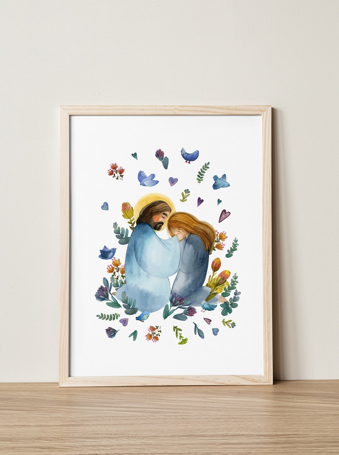 Trust God/ Digital Download PNG, JPG Hand-drawn Watercolor Poster, Card ...