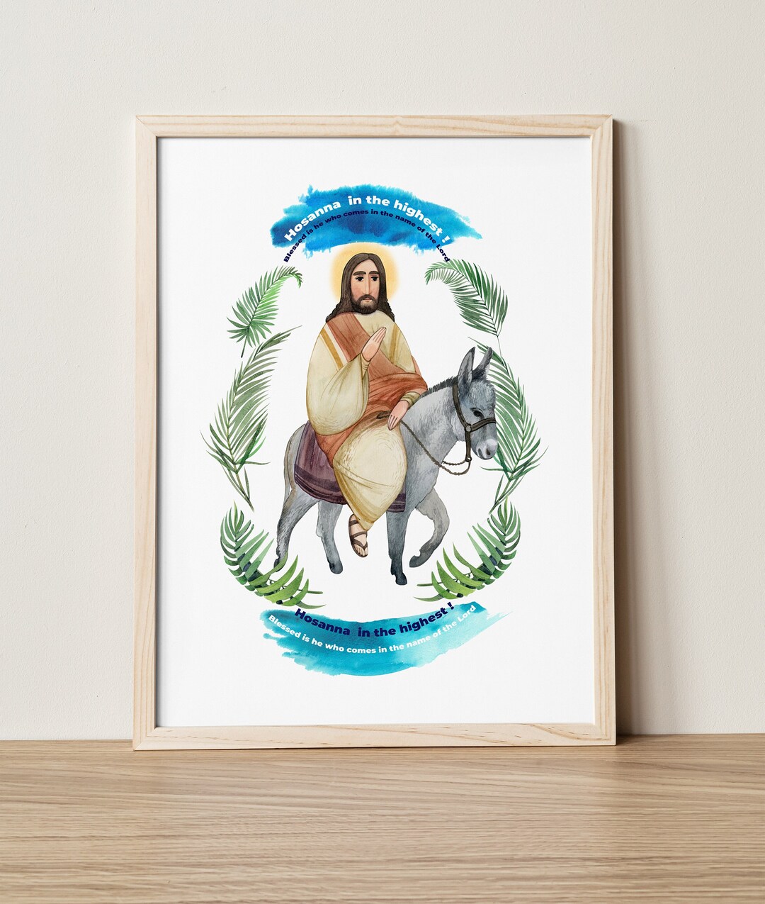 Palm Sunday, Hosanna Christian Card, Poster, Print: Digital Instant ...