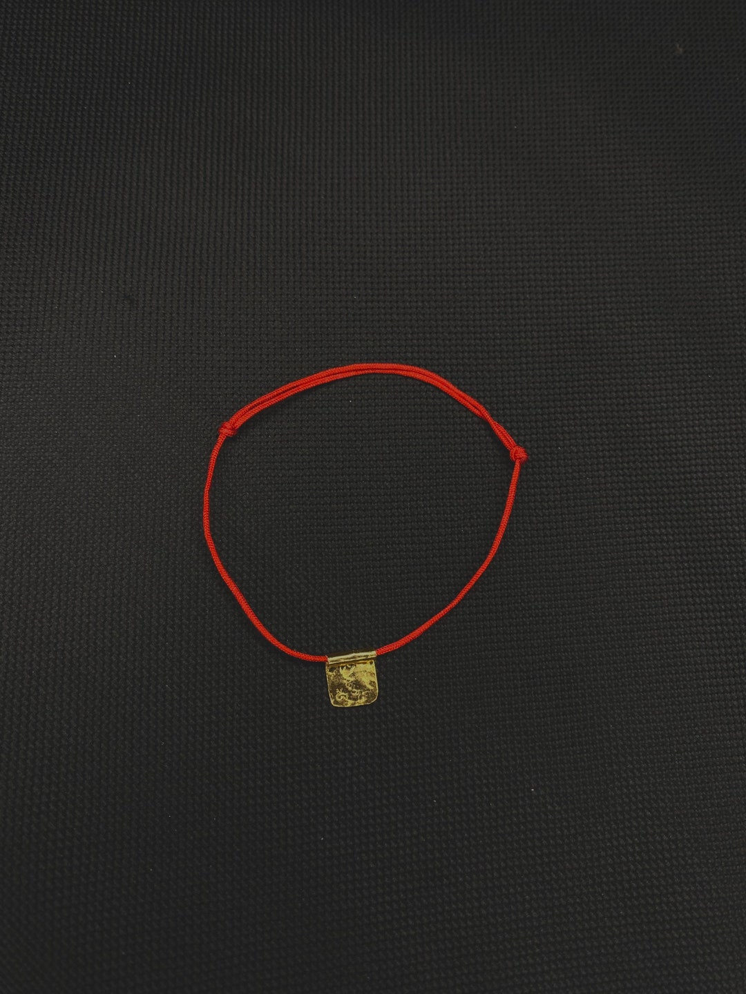 Handmade 18K Gold Plated Unique Design Red Silk String Bracelet ...