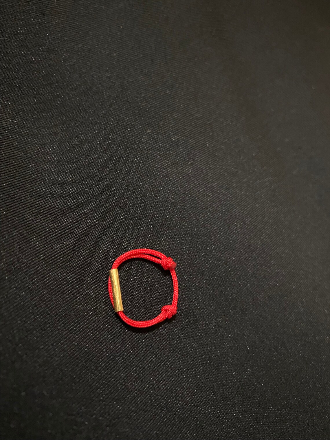 Handmade 18K Gold Plated Red Silk String Ring | Unique Design ...