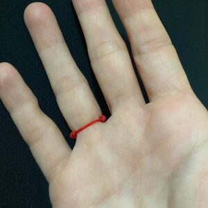 Handmade 18K Gold Plated Red Silk String Ring | Unique Design ...