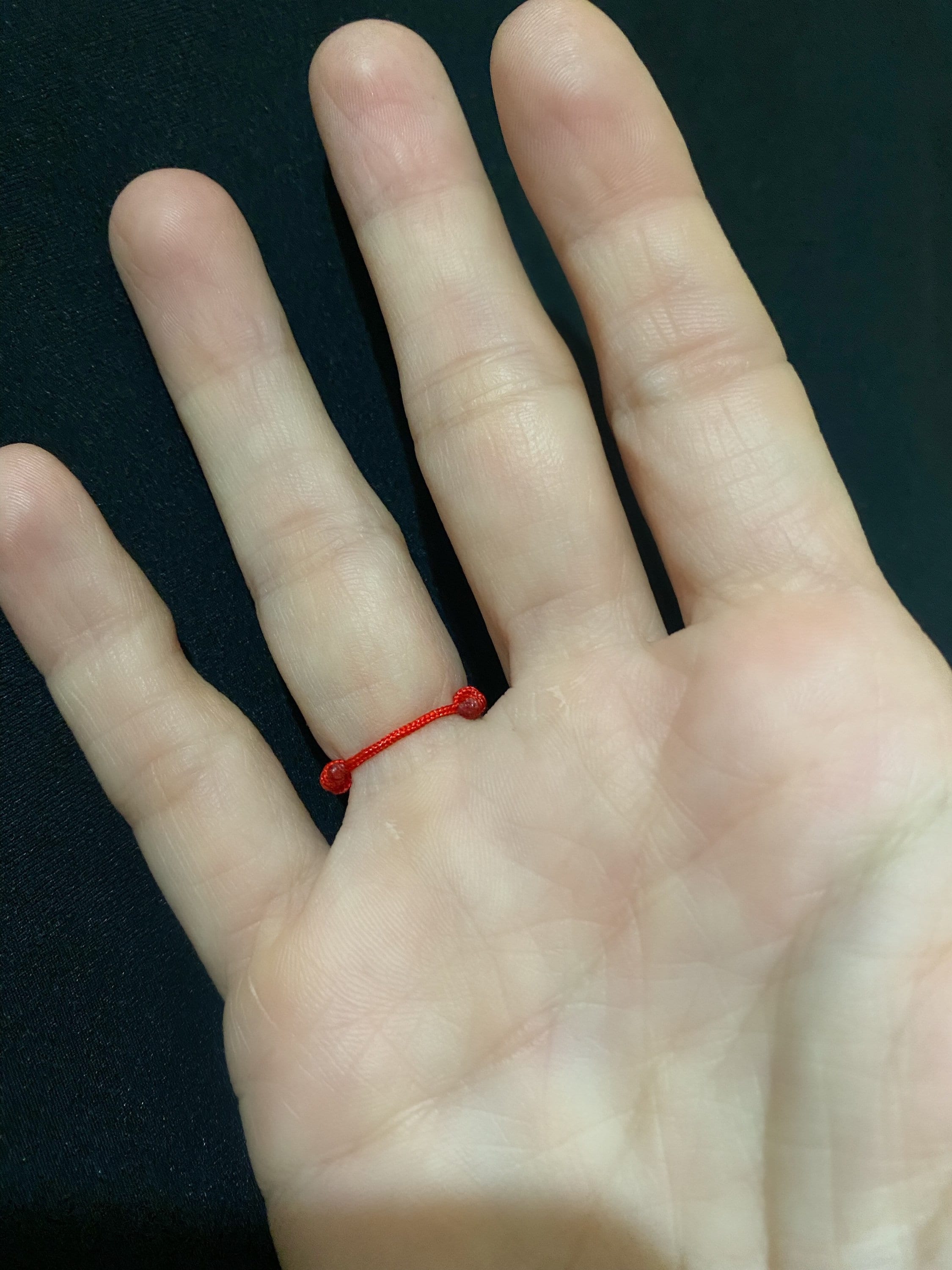 Handmade 18K Gold Plated Red Silk String Ring | Unique Design ...