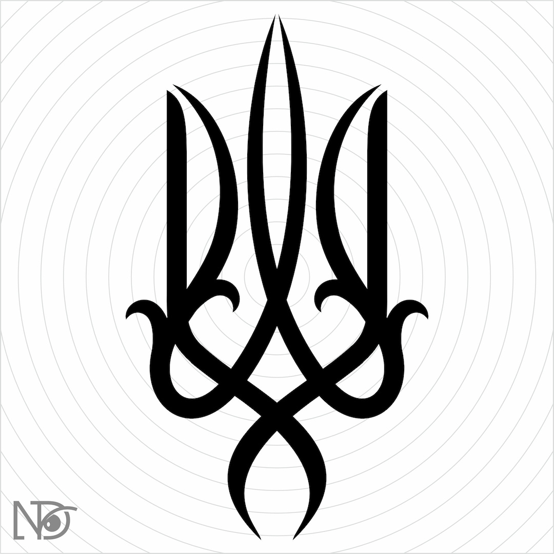 Trident Svg Png, Ukrainian Symbol Svg, Ukraine Sign, Tattoo Design ...
