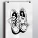 Sneakers Svg Png, Vector Cutfile, Sports Shoes Svg, Drawn Outline ...