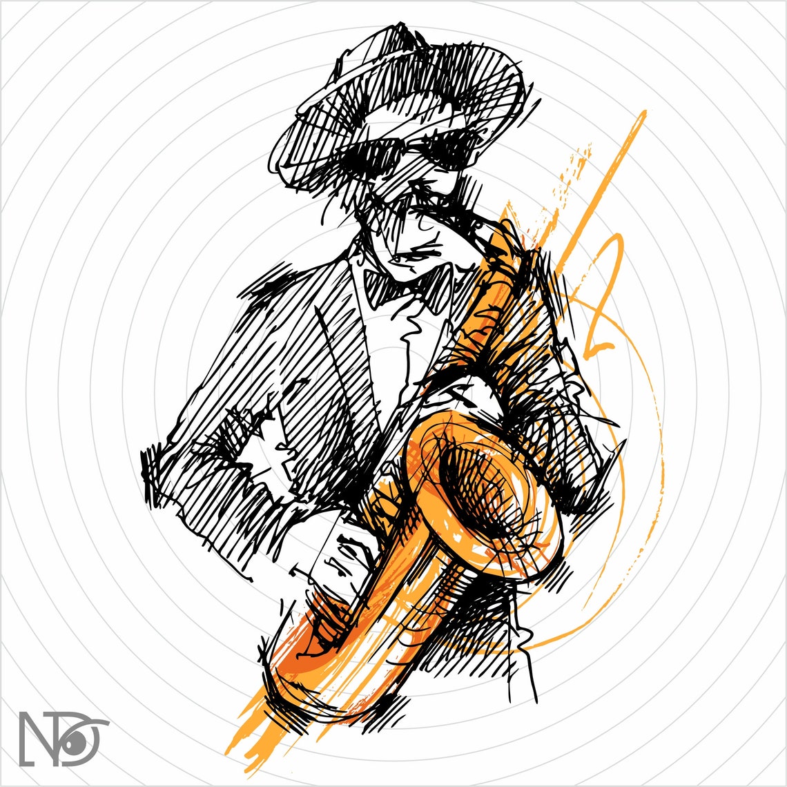 Jazz Saxophone Player Svg, Jazz Poster, Saxophonist Png, Jazz Musician ...