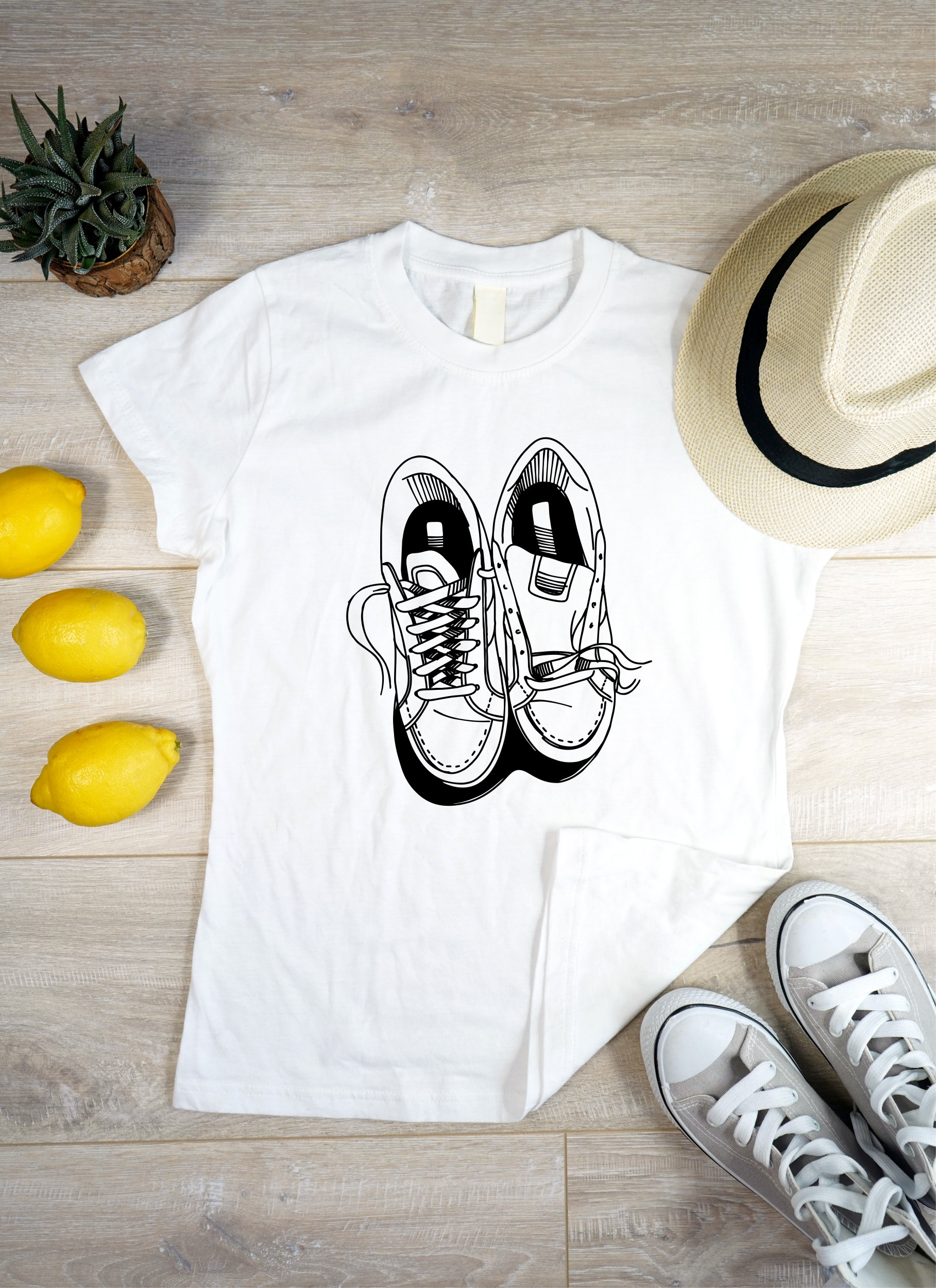 Sneakers Svg Png, Vector Cutfile, Sports Shoes Svg, Drawn Outline ...