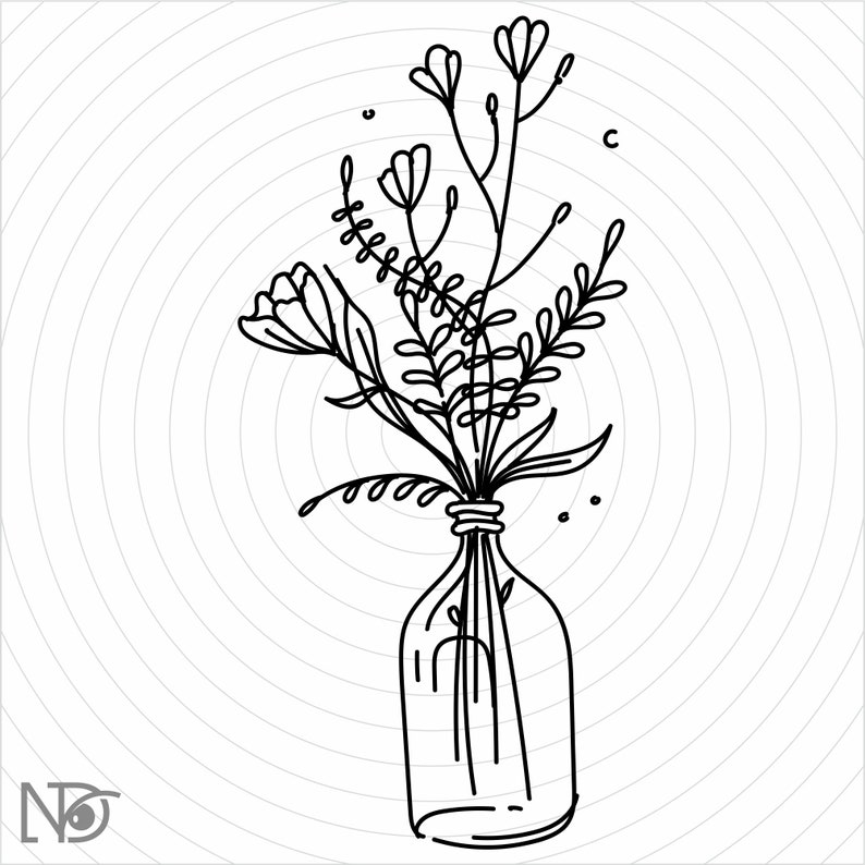 Blumen svg, Blumen svg, Linien svg, Wildblume svg, Plotterdatei, Plotterdatei, Blumen svg ...
