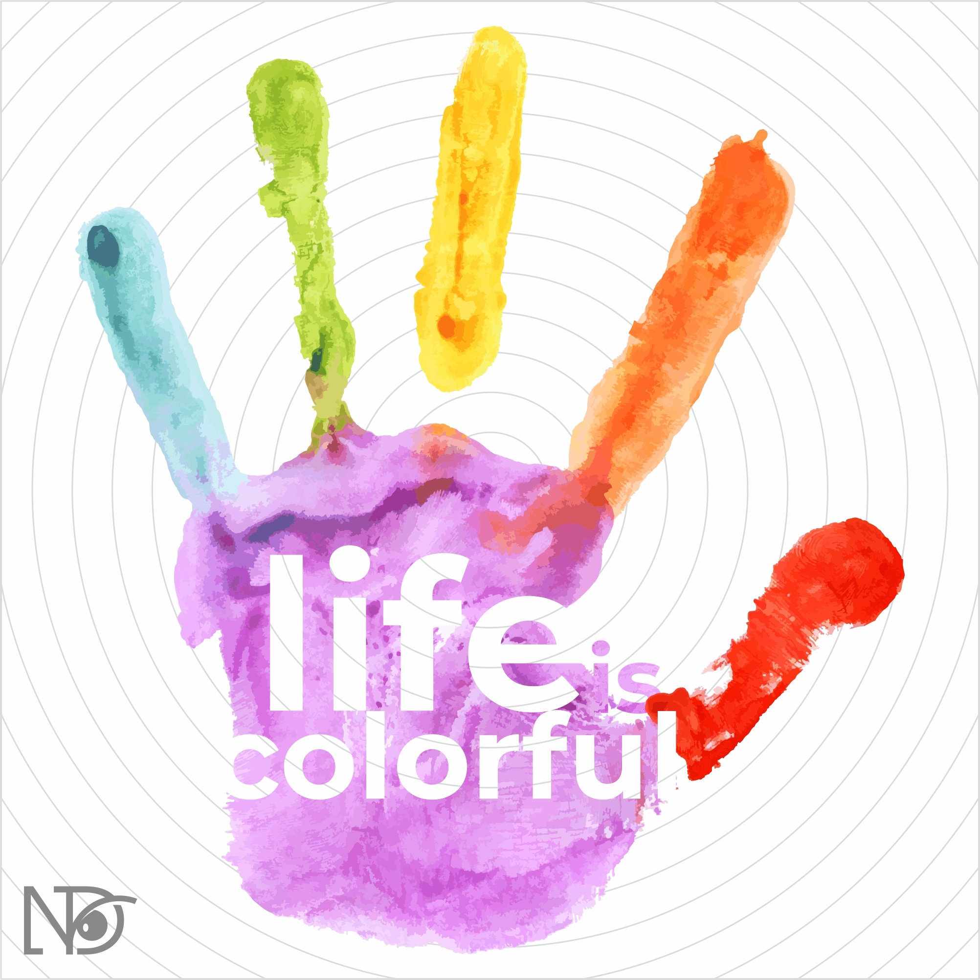 Life is Colorful Png, Instant Download, Inspirational Quote, Wall Decor ...
