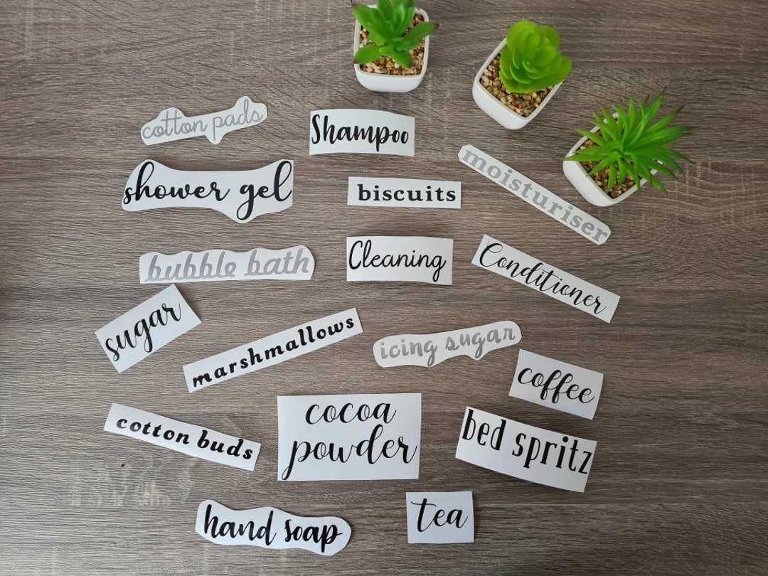 Vinyl Labels, Bathroom Labels, Kitchen Labels, Storage Labels, Mrs ...