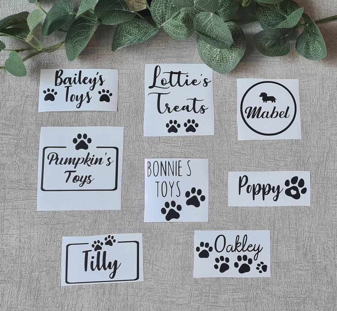 Dog, Cat, Pet Labels / Decals, Personalised Labels - Etsy UK