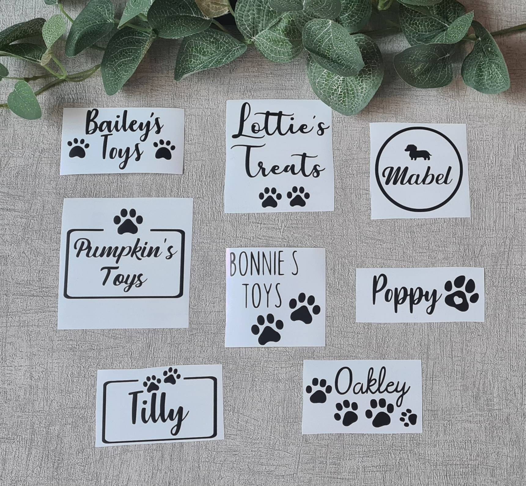 Dog Cat Pet Labels / Decals Personalised Labels - Etsy UK
