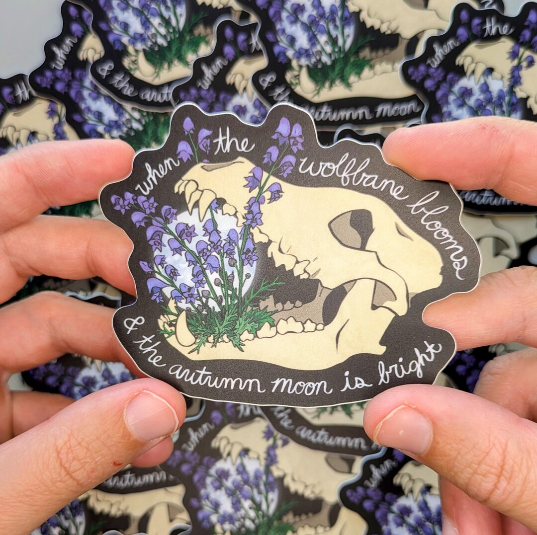 Werewolf Sticker | Full Moon and Wolfbane Sticker | Halloween | Wolf ...