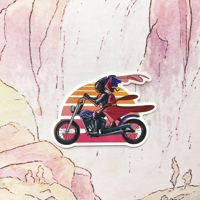 Princess and Her Knight Motorcycle Sticker - Etsy