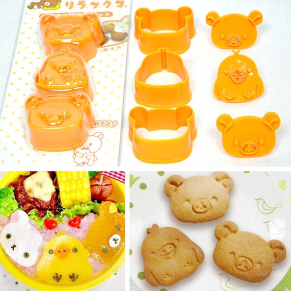 Rilakkuma Relax Bear San-x Sushi Rice Vegetable Cookie Mold - Etsy ...