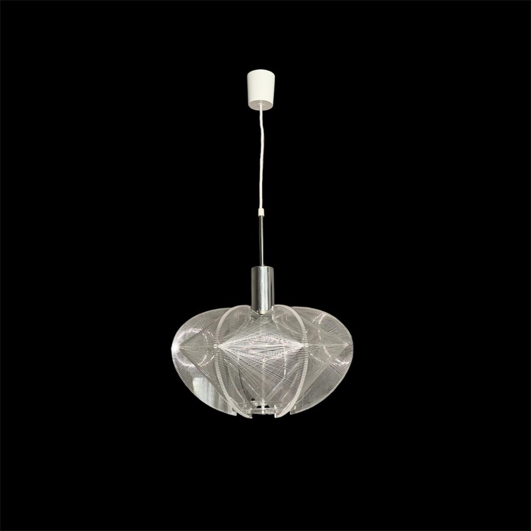 Paul Secon for Sompex Vintage Mid-century Acrylic Pendant Light Germany ...
