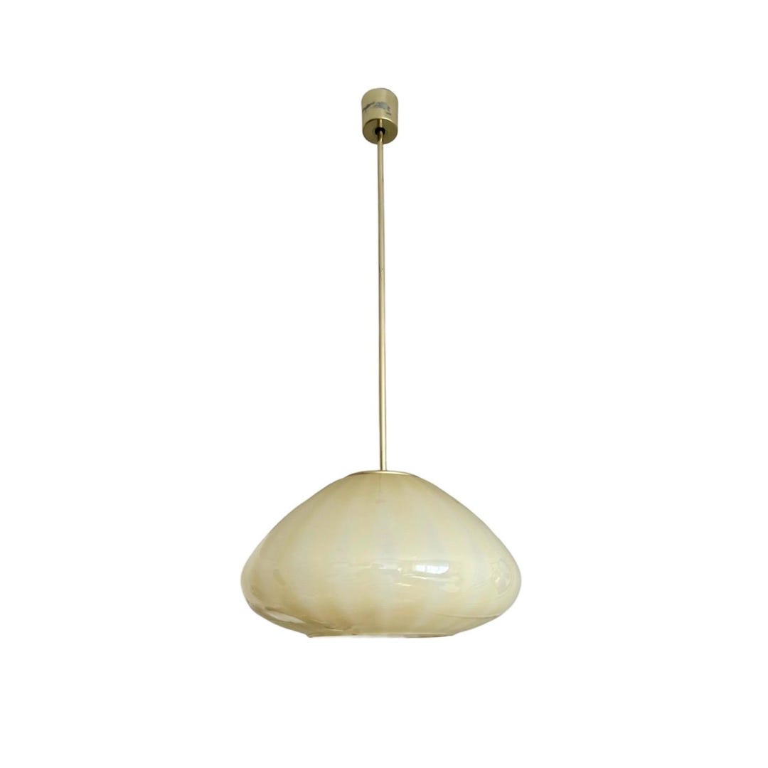 Art Deco Style Beige Pendant Light / Vintage Pendant Light / Butter ...