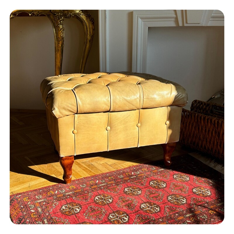 Leather Ottoman - Etsy