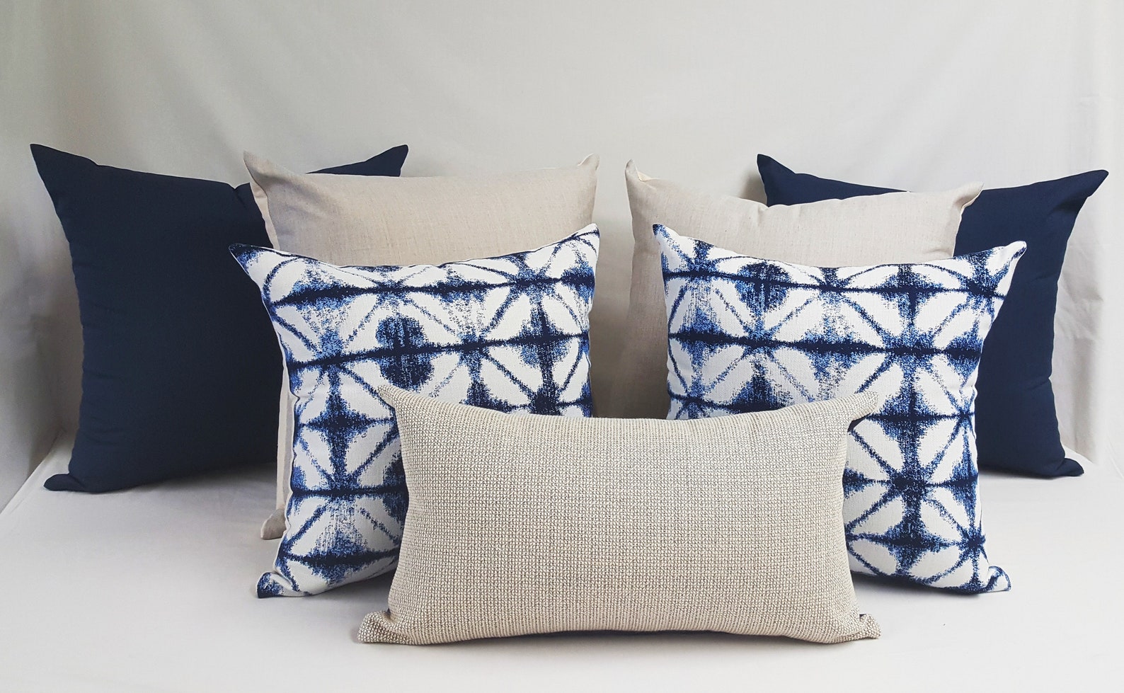 Sunbrella® Midori Indigo Indoor/outdoor Pillow Combo , Decorative ...