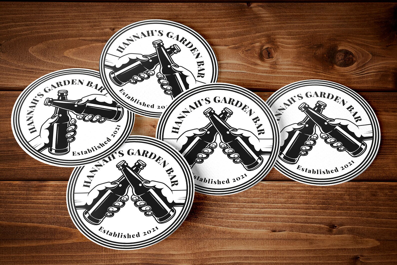 9 100 X Round Personalised Custom Home Bar Beer Mats - Etsy