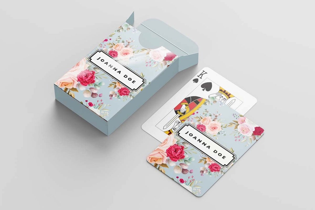 Playing Cards in a Fully Printed Matching Box Personalised Custom - Etsy UK