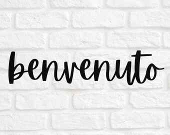 Benvenuto Sign - Etsy