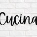 Cucina Sign Italian Kitchen Metal Sign the Kitchen Tuscan Decor ...